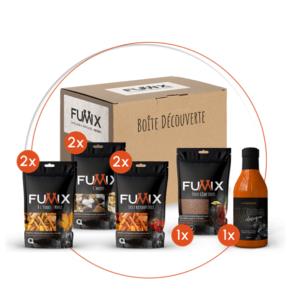 Grignotines, sauces et épices fumées - Fumix